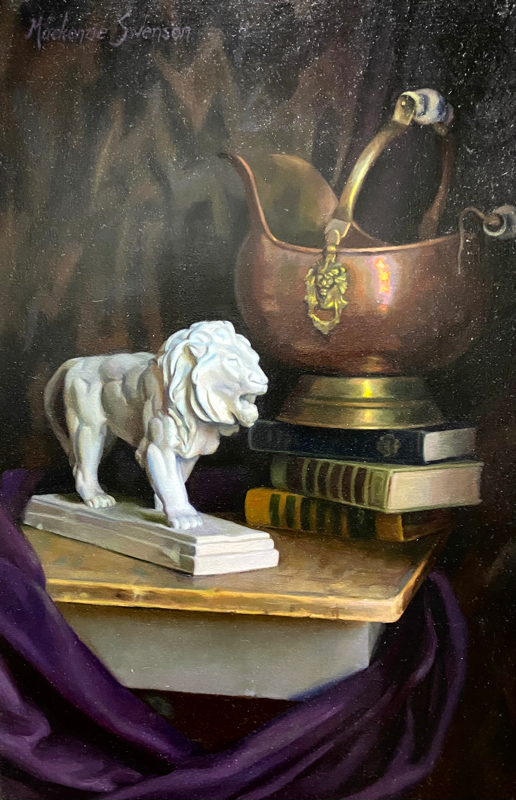Mackenzie Swenson - Still Life With Lion – 200 MAIN ART & WINE GALLERY